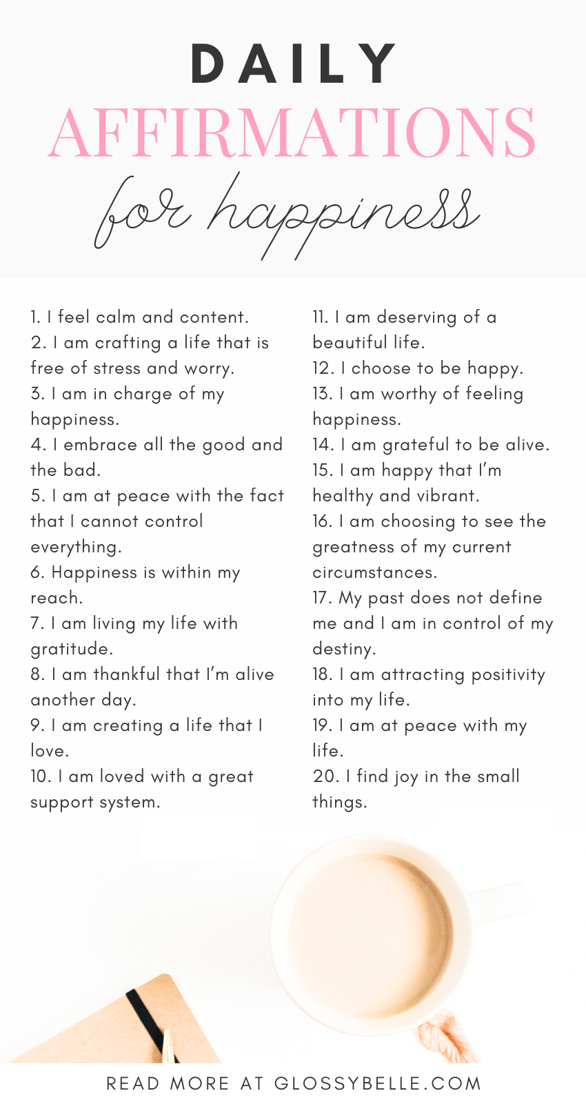 30 Affirmations For Joy And Happiness – Glossy Belle